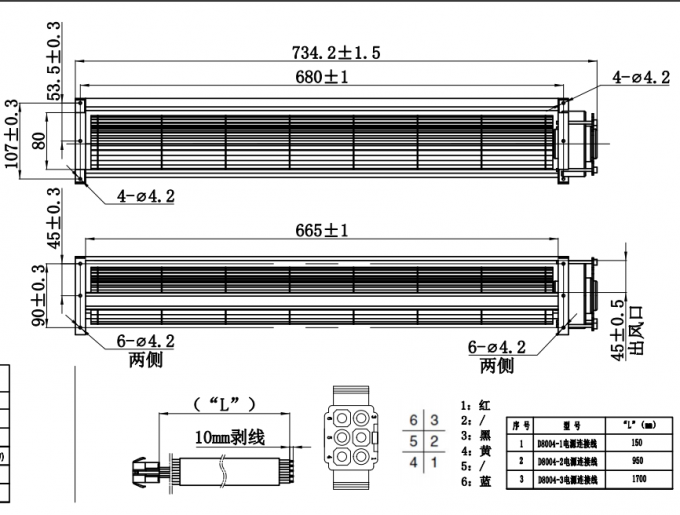 24v 48v Cross Flow Blower 25w EC Centrifugal Blower With EC Motor