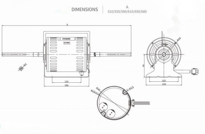 750w AC BLDC Motor 800-3000rpm High Power 1HP DC EC Motor For Fan ...